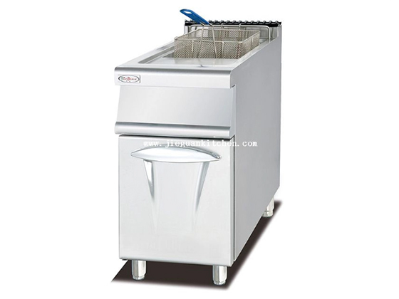 1 tank gas deep fryer with Minisit valve---GF-775-foodtechx.com